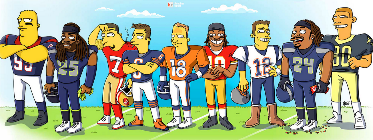 Nine NFL Players Get Simpsonized - Bubbleblabber